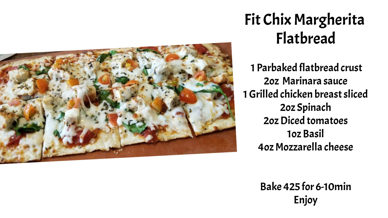 Fit Chic Margherita flatbread – Fit Pharm Nutrition