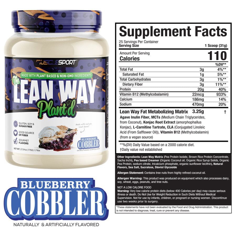 Lean whey plant protein blueberry – Fit Pharm Nutrition